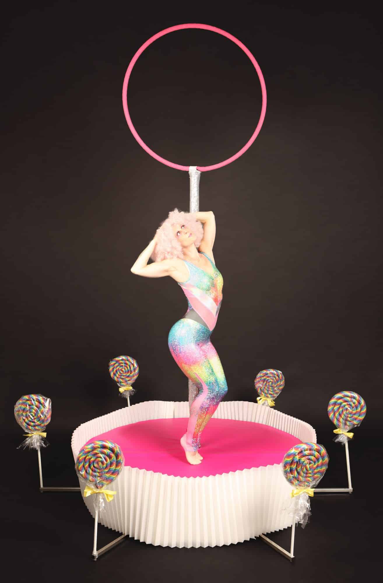 Aerial Hoop Lollipop | Freestanding Aerial Act for Hire